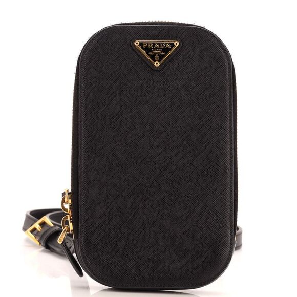 Prada | Bags | Prada Zip Phone Holder Crossbody Bag Saffiano Leather ...